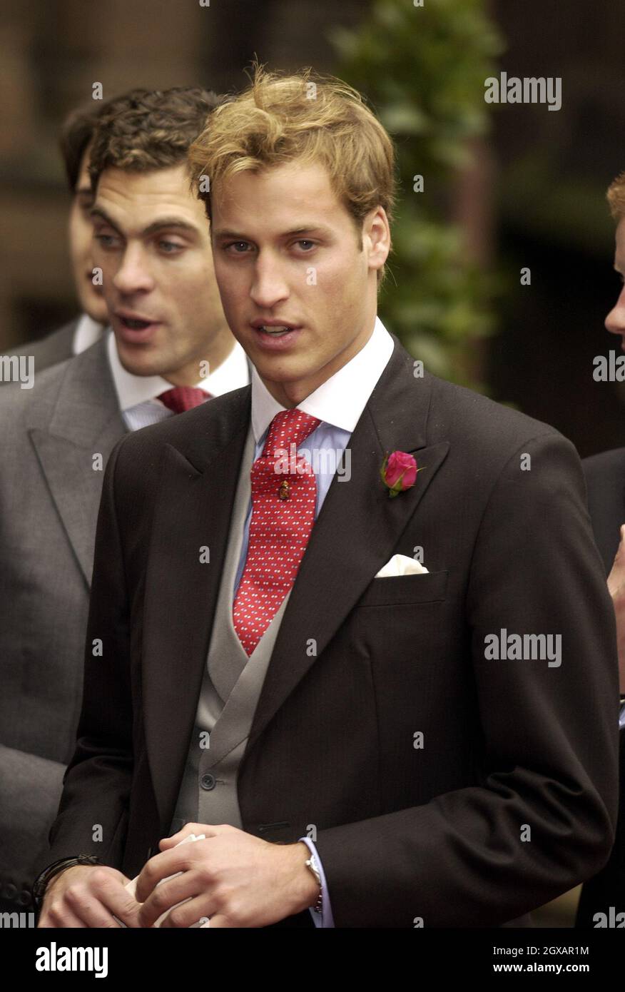 Prince William attending the wedding of his freind Edward Van Cutsem ...