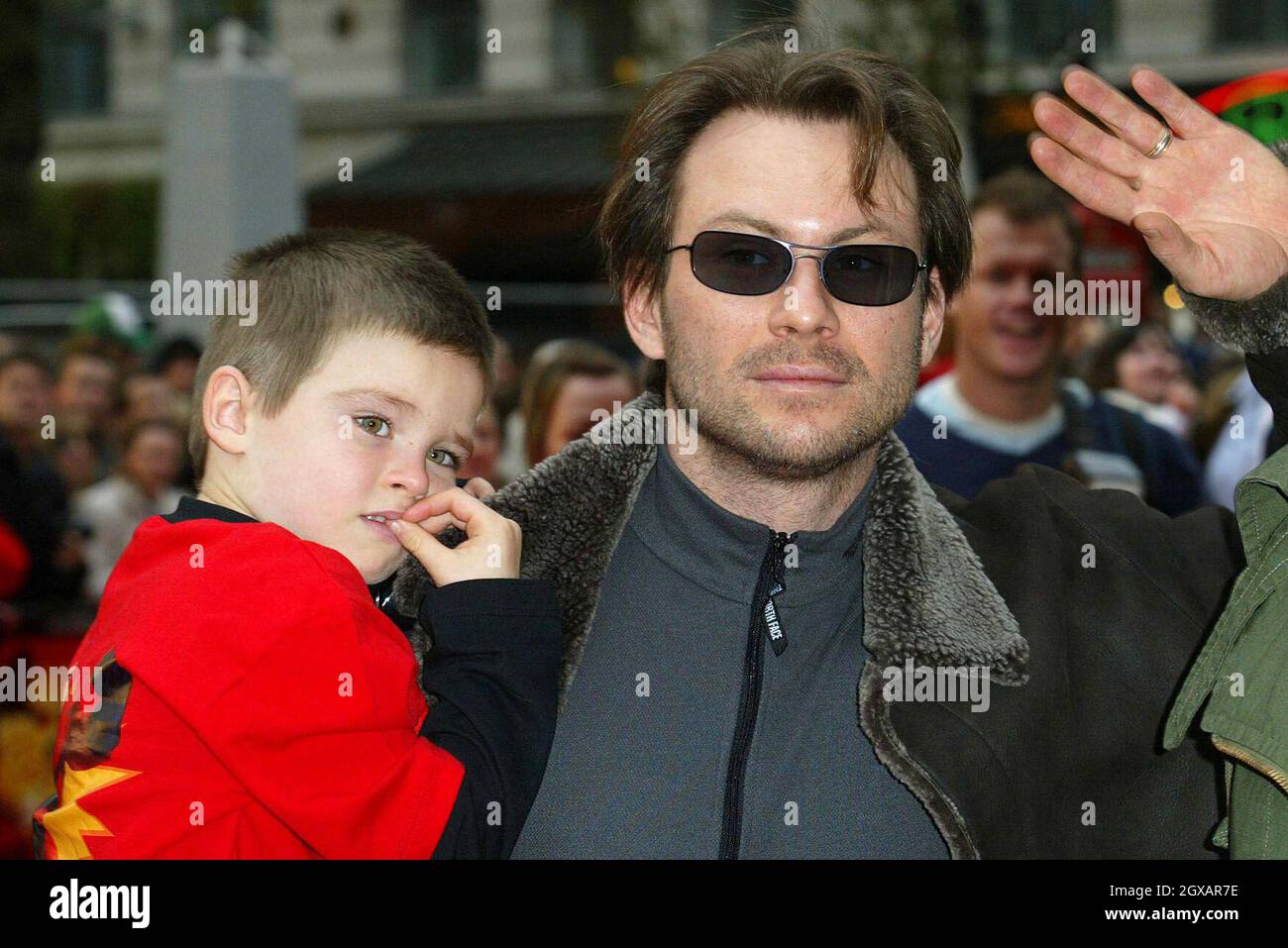 Christian Slater and family at the premiere of Disney presents a Pixar ...