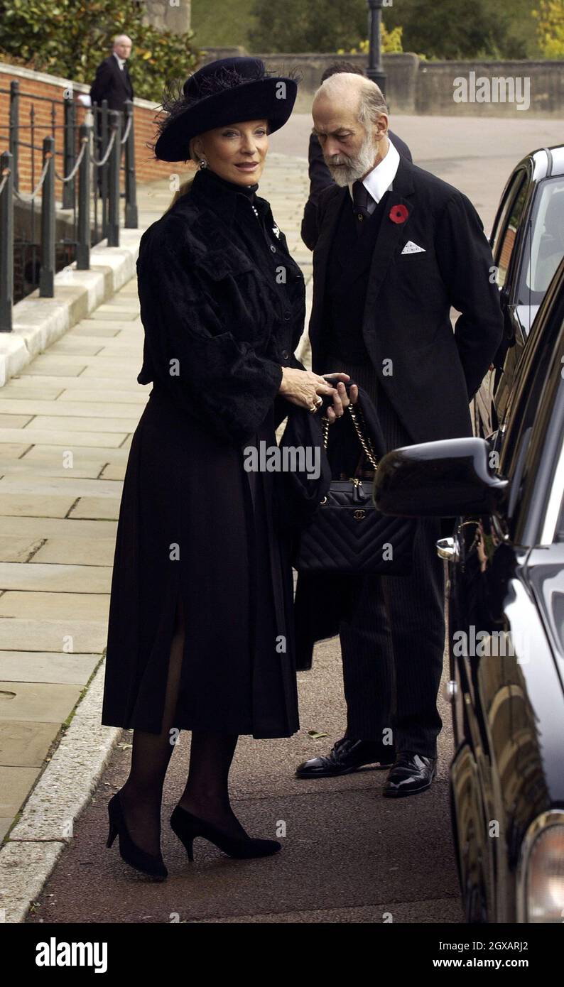 Princess Michael and Prince Michael of Kent at the funeral of Princess ...