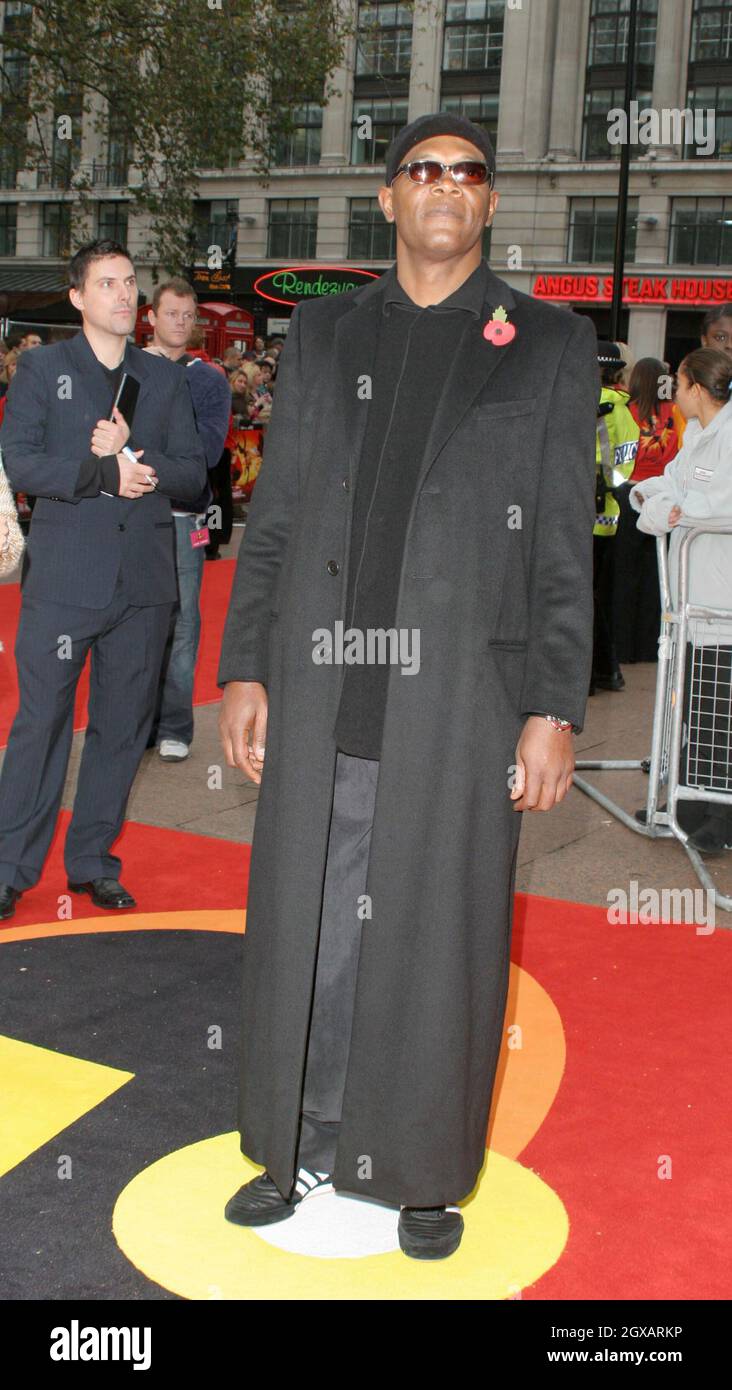 Samuel L Jackson at the UK premiere of the Incredibles. The event was ...