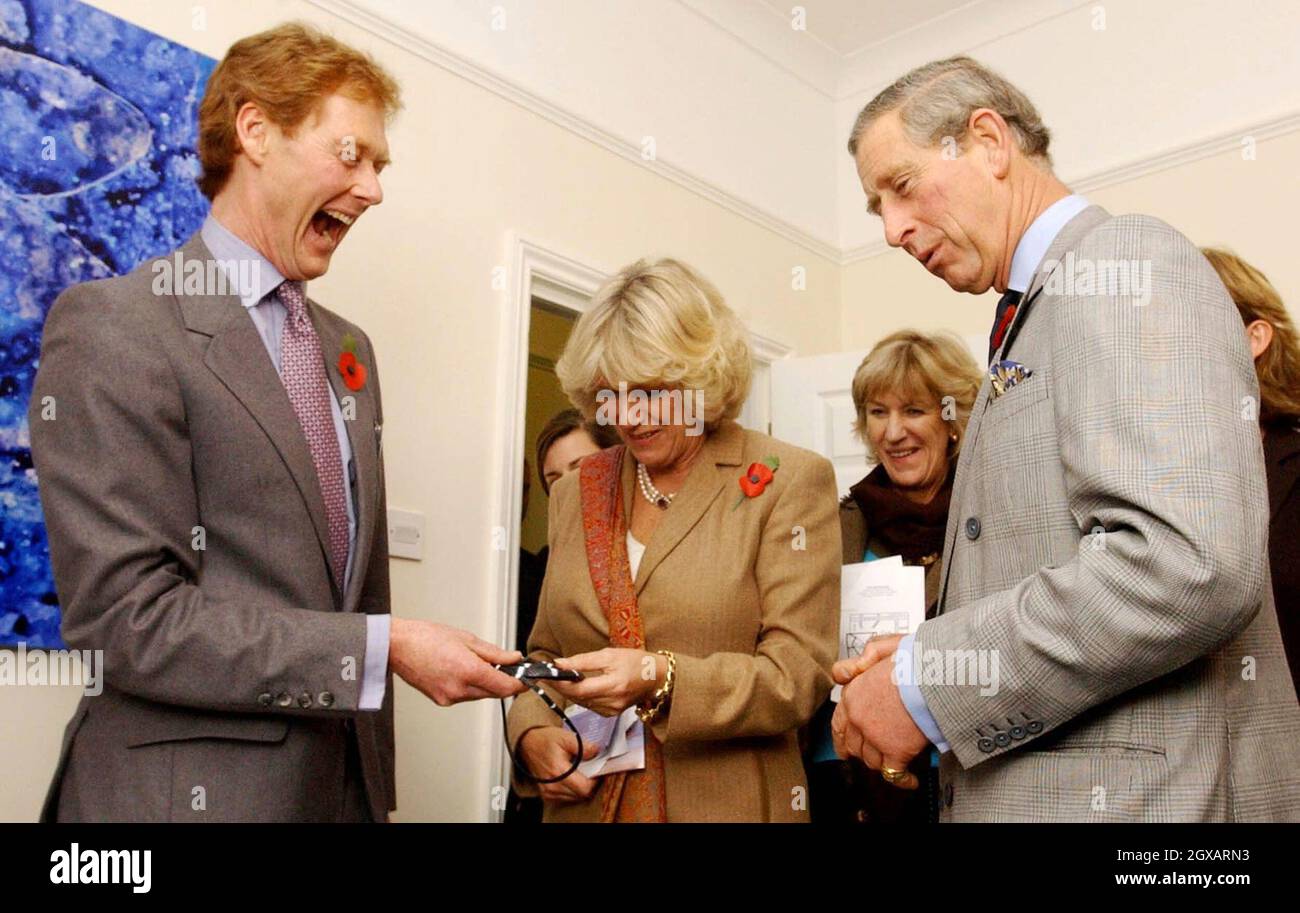 The Prince of Wales (right) shares a joke with Mrs Camilla Parker ...