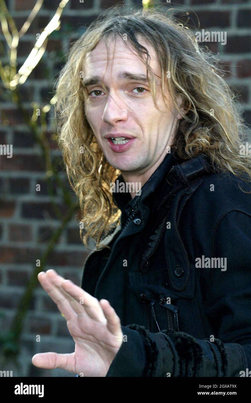 Justin Hawkins from The Darkness arrives at Air Studio to record the ...