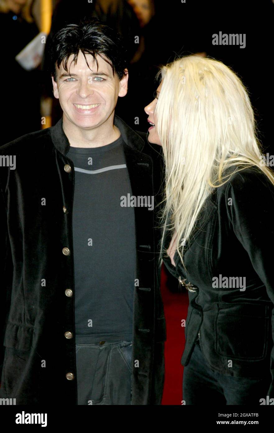 Gary Newman and wife arriving at the UK Music Hall of Fame at the ...
