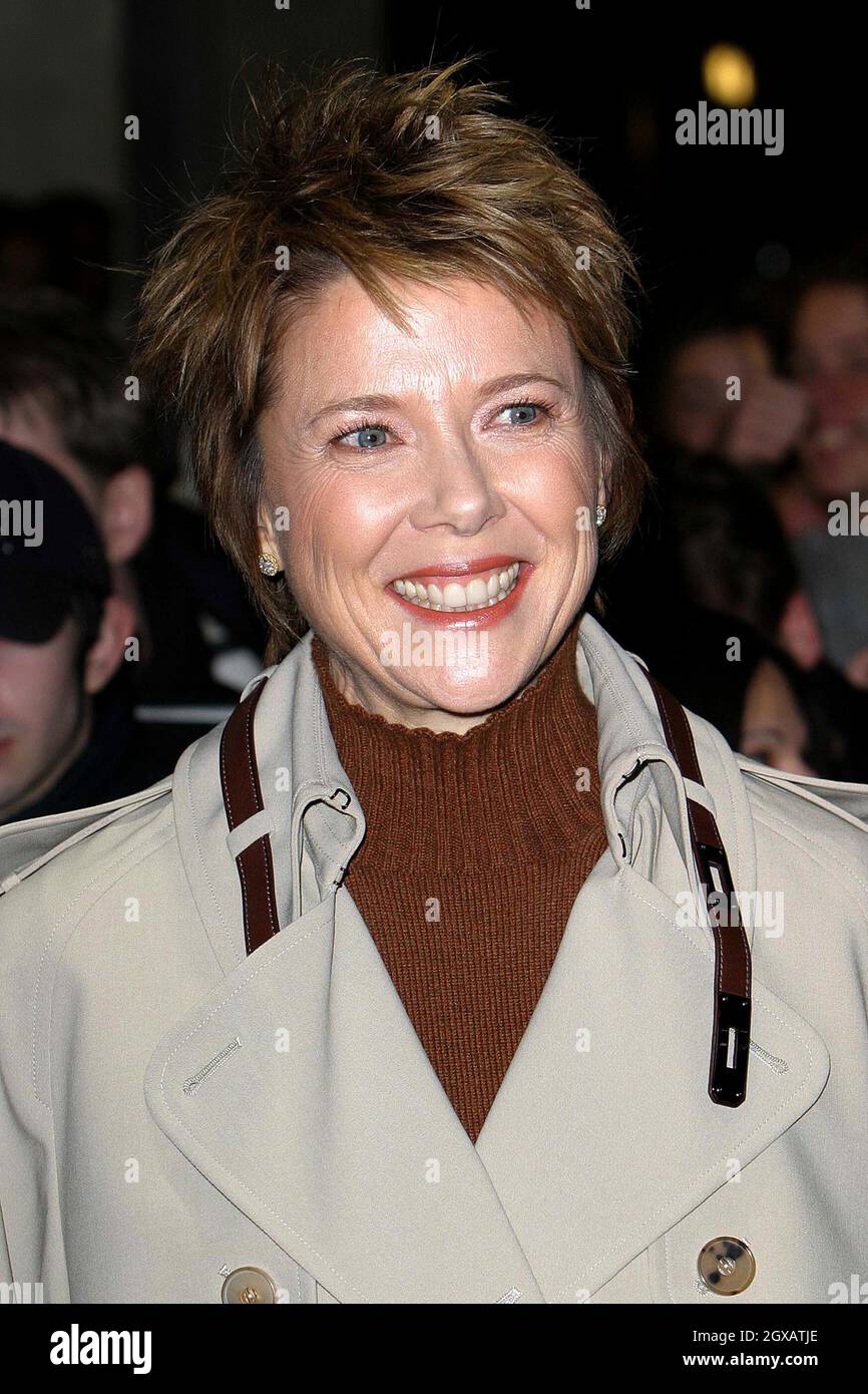 Annette Bening arrives at the Appolo west End Cinema in Regent Street ...
