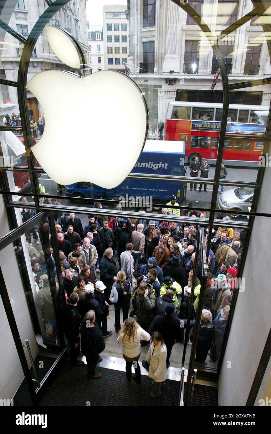 The opening of the new APPLE store in Regent Street, central London ...