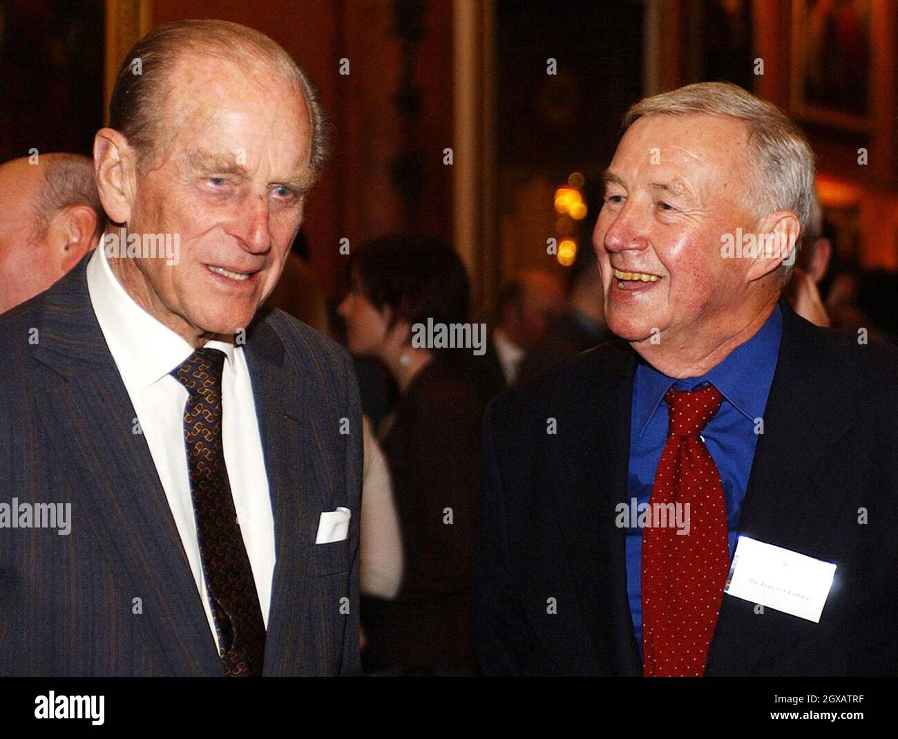 The Duke of Edinburgh (left) meets designer and restarateur Sir Terence ...