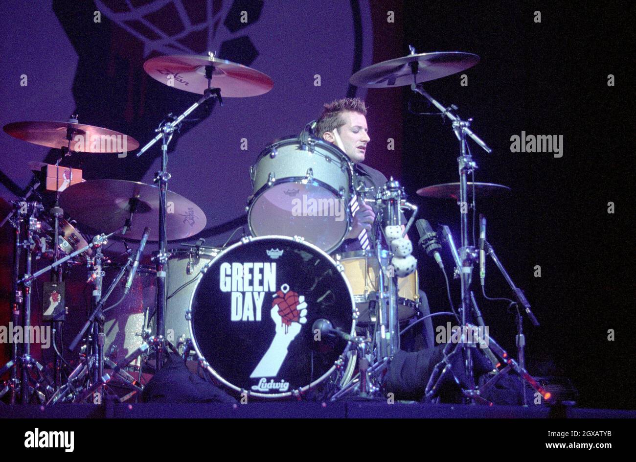 Tre Cool of Green Day performs at the Pacific Coliseum in Vancouver ...