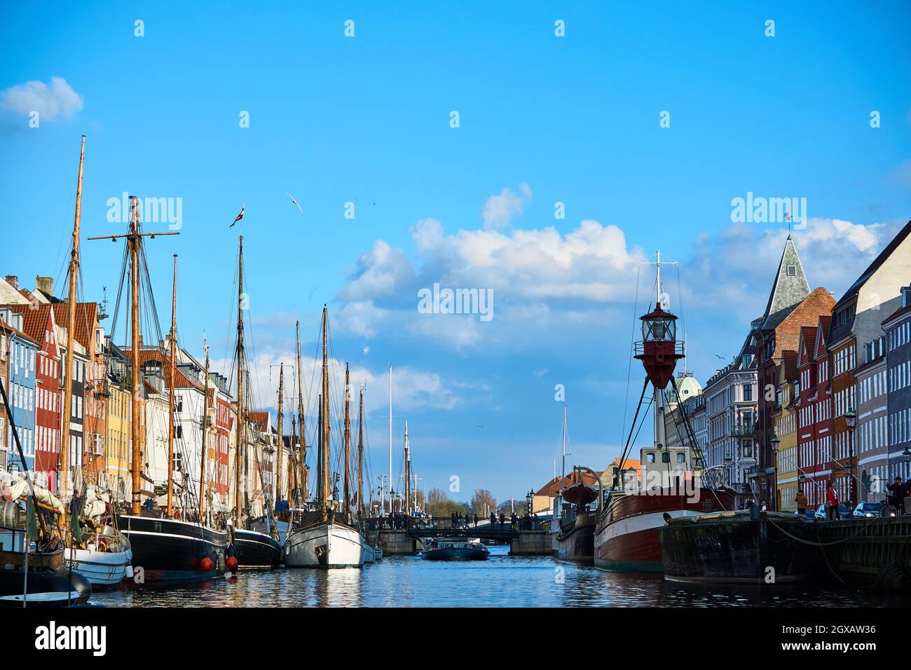 Jan 01, 1970: A canal in Nyhavn in Copenhagen, Denmark Stock Photo - Alamy