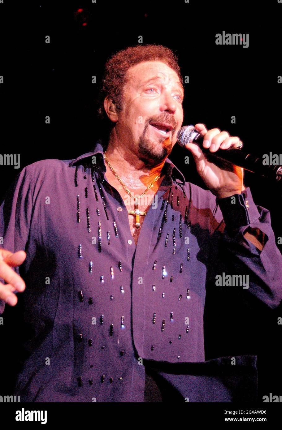Tom Jones performing live in concert at Irving Plaza, New York Stock ...