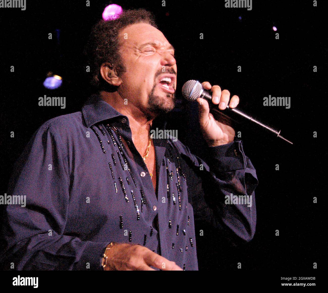 Tom Jones performing live in concert at Irving Plaza, New York Stock ...