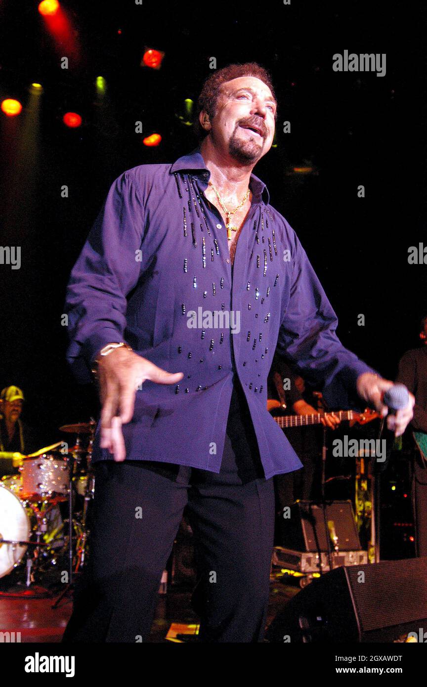 Tom Jones performing live in concert at Irving Plaza, New York Stock ...