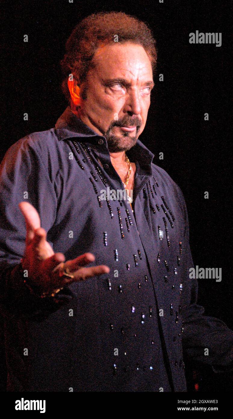 Tom Jones performing live in concert at Irving Plaza, New York Stock ...