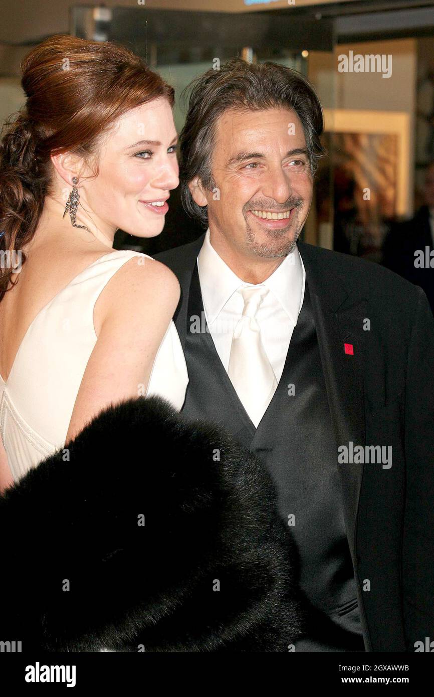 Lynn Collins and Al Pacino at the London Royal Charity Gala performance ...