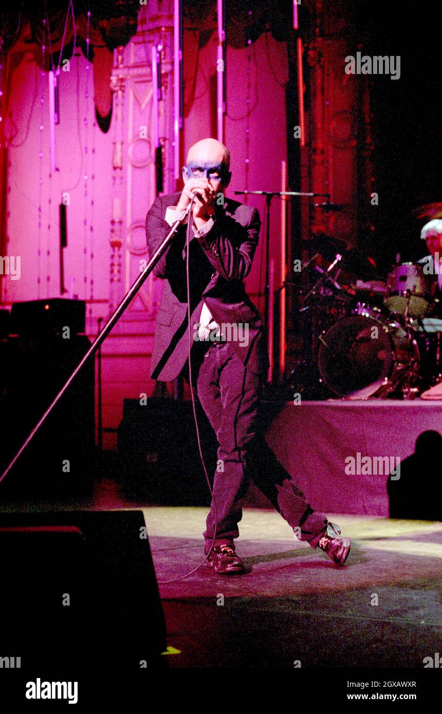 Michael Stipe of REM performs at the Orpheum Theater in Vancouver ...
