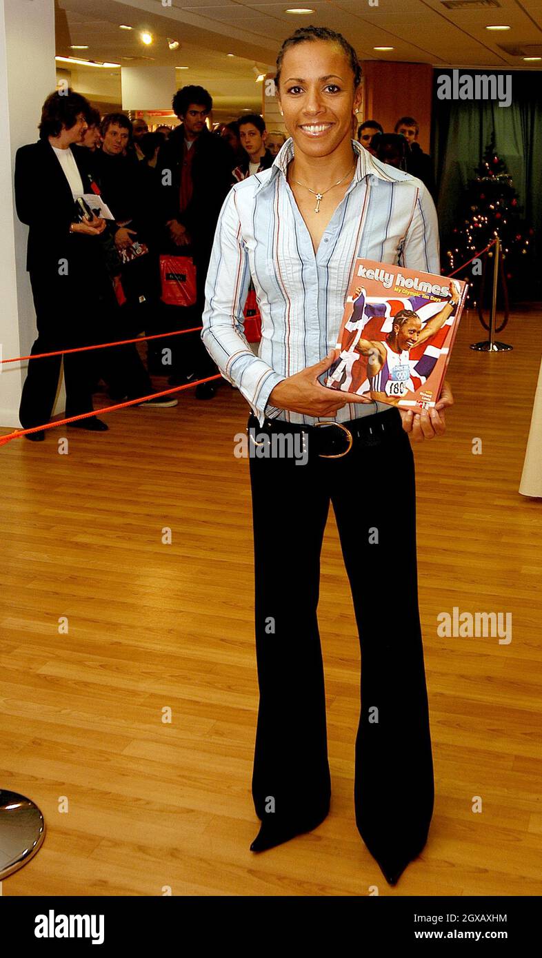 Kelly Holmes signs copies of her new book `My Olympic Ten Days' at ...