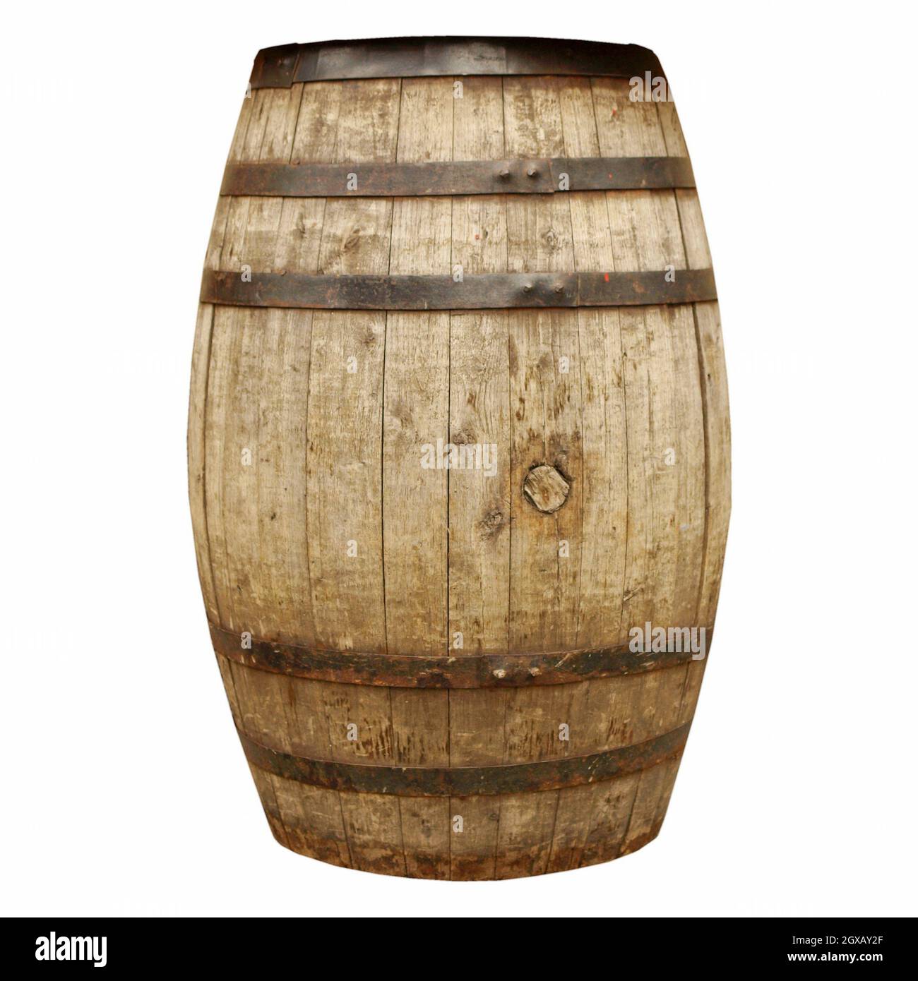 Wooden barrel cask for wine or beer isolated over white Stock Photo - Alamy