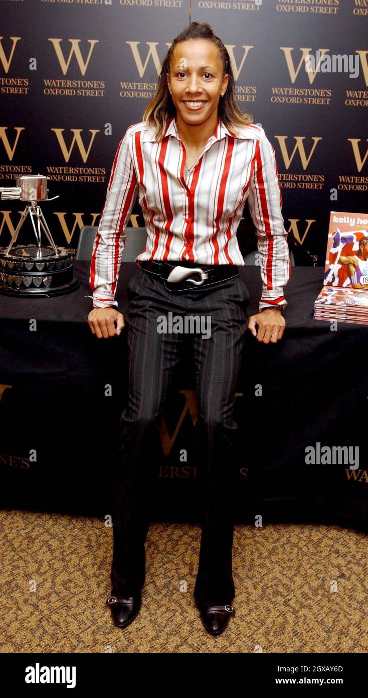 Kelly Holmes at book signing held at Waterstone's on Oxford Street ...