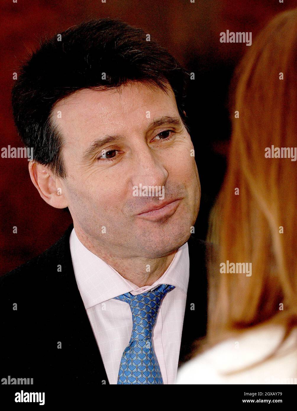 Lord Coe jumps through the EDF Energy leap counter and together with ...