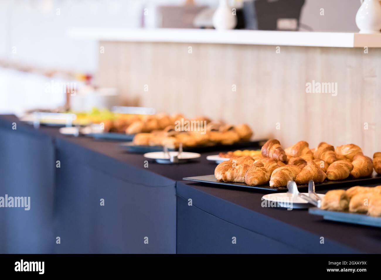 catering on a business conference Coffee break table on business ...