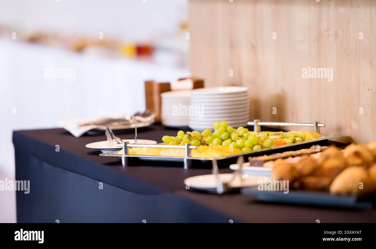 catering on a business conference Coffee break table on business ...
