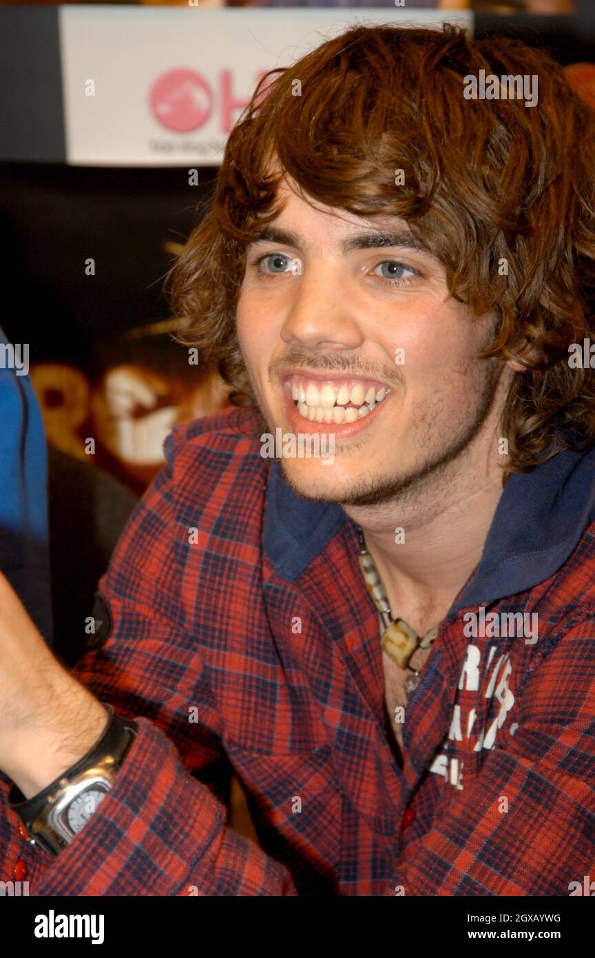 Luke Potashnick of pop rockers Rooster at an instore signing and live ...