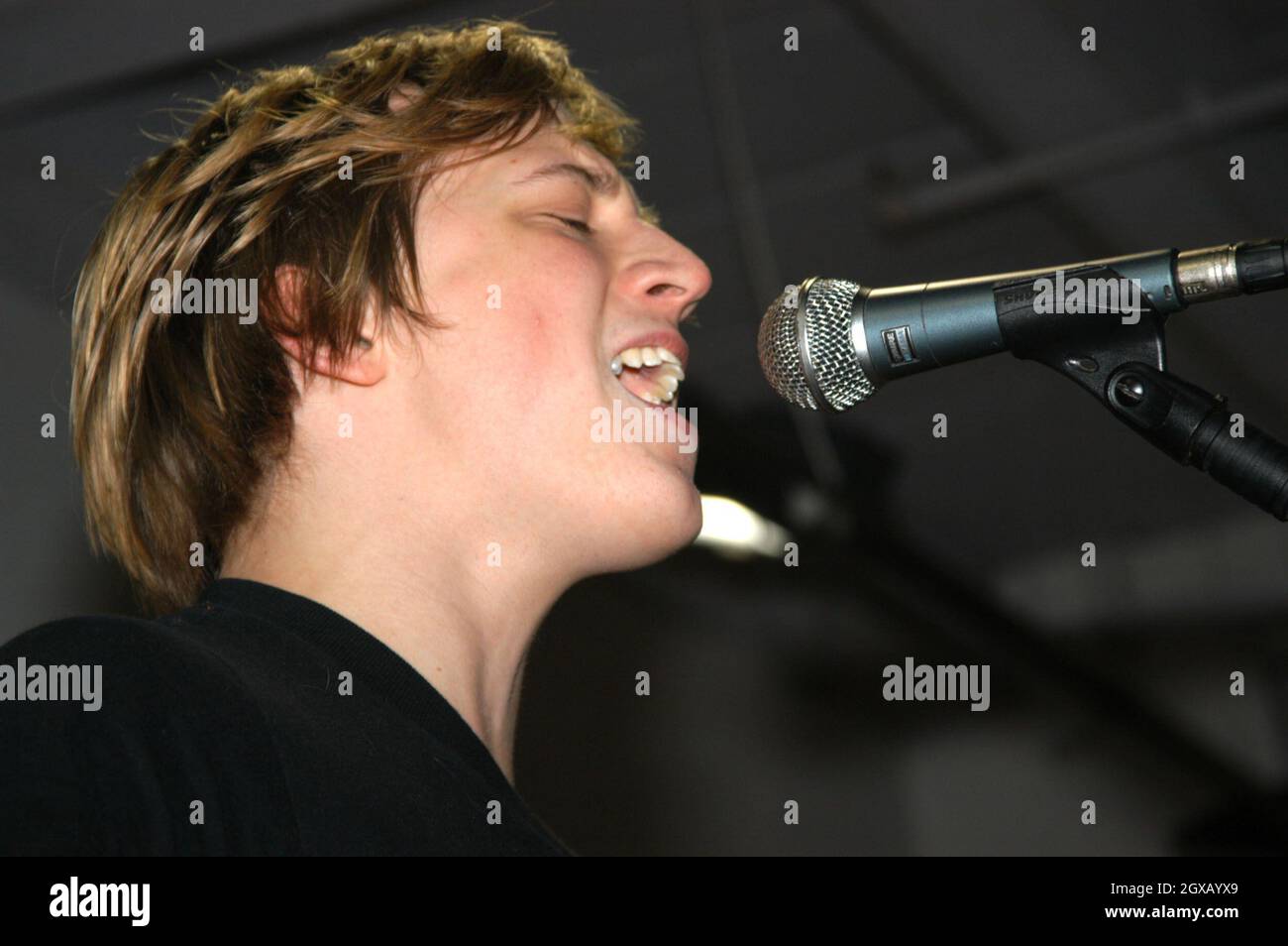 Ben Smyth of Pop rockers Rooster at an instore signing and live ...