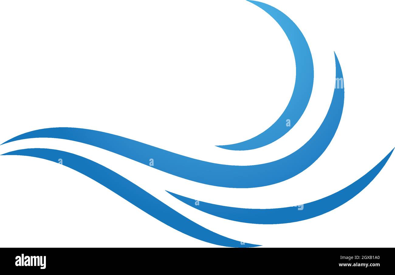 Water Wave symbol and icon Logo Template vector Stock Vector Image ...