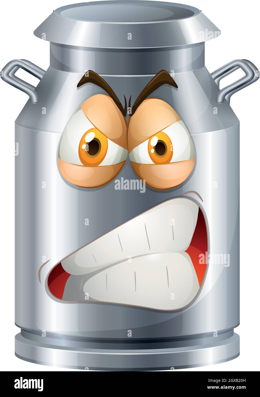 Angry face on milk tank Stock Vector Image & Art - Alamy