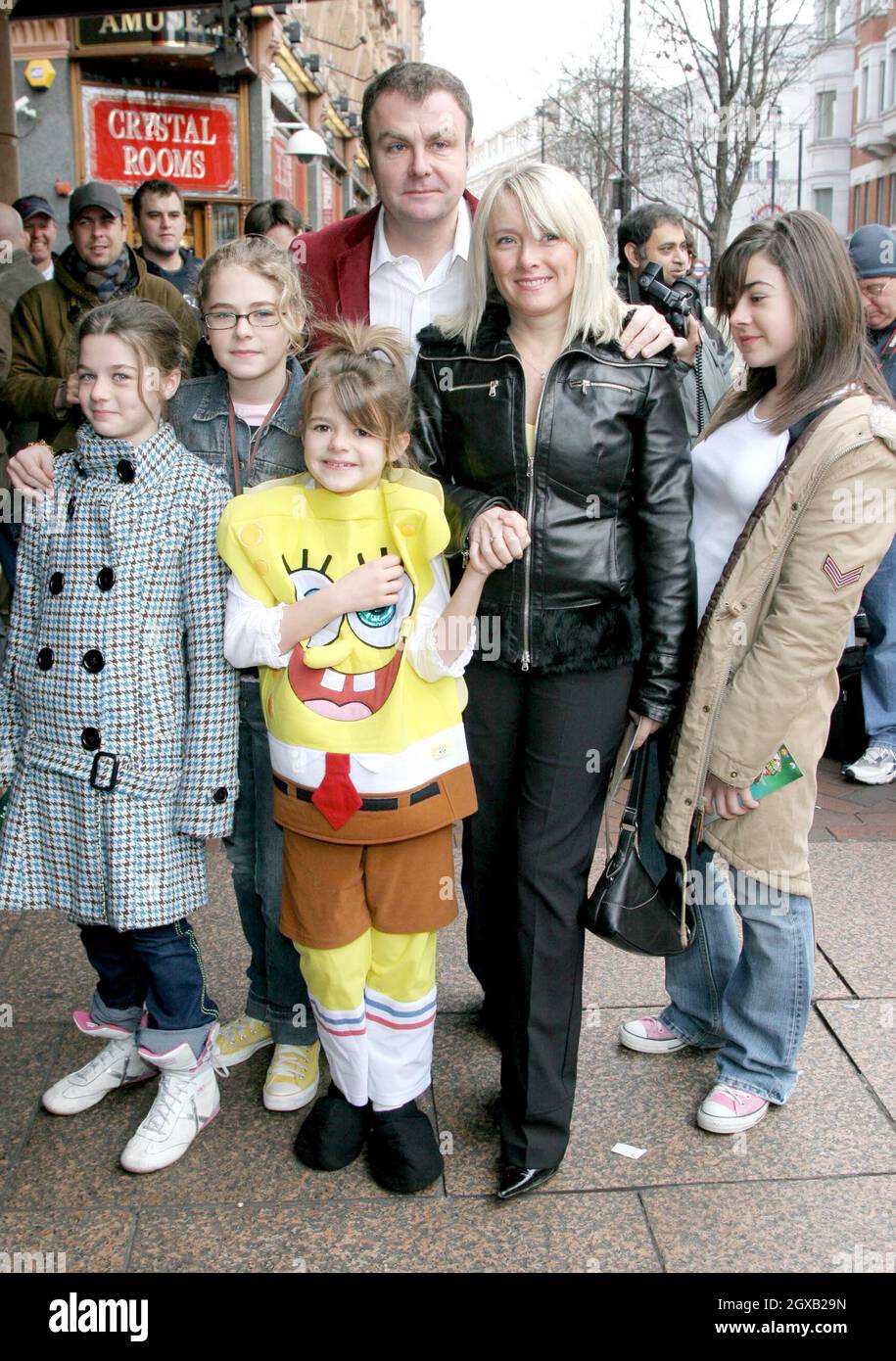 Paul Ross and family at the Spongebob and Squarepants movie premiere ...