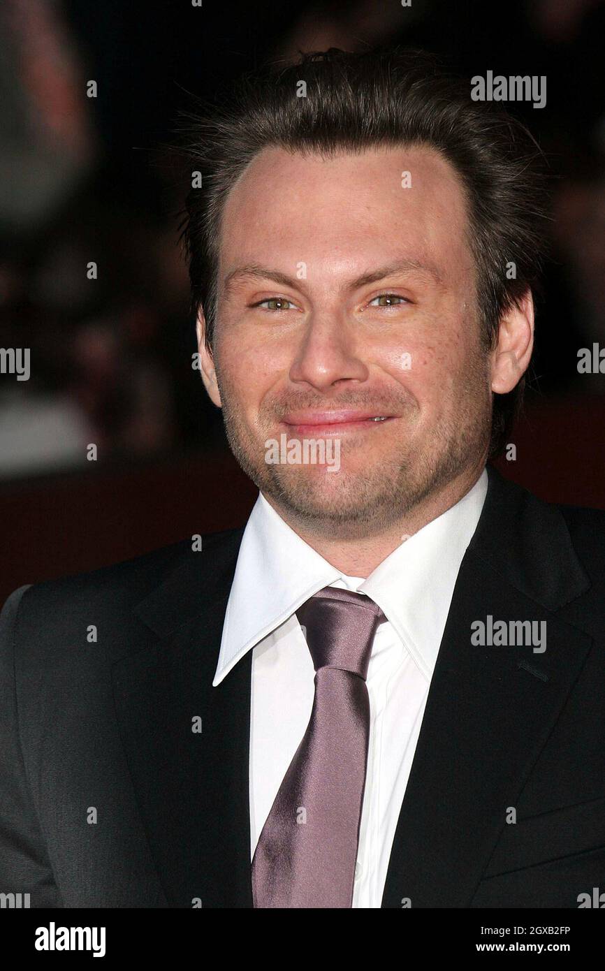 Christian Slater arrives at the 2005 BAFTA's at the Odean in Leicester ...
