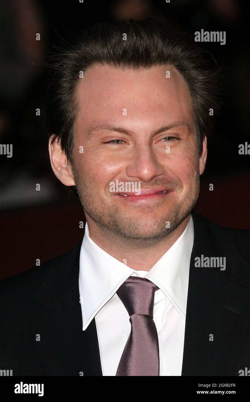 Christian Slater arrives at the 2005 BAFTA's at the Odean in Leicester ...