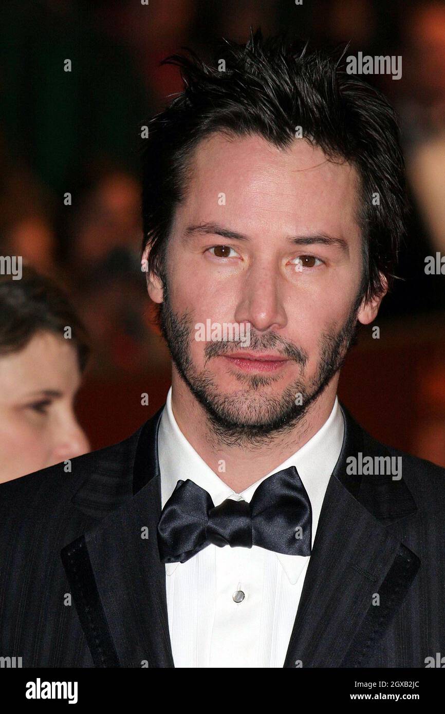 Keanu Reeves arrives at the 2005 BAFTA's at the Odean in Leicester ...