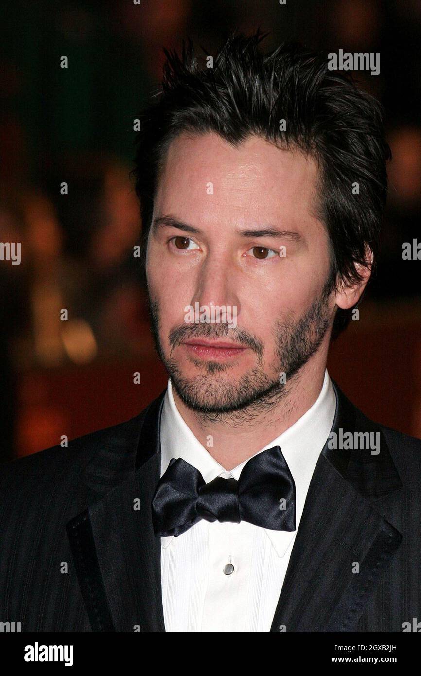 Keanu Reeves arrives at the 2005 BAFTA's at the Odean in Leicester ...