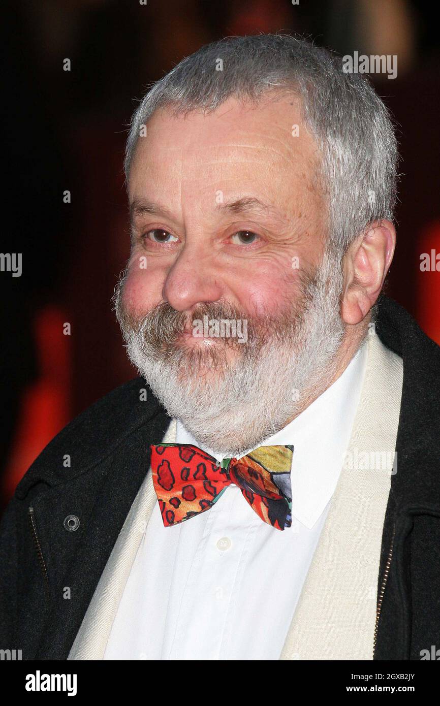 Mike Leigh arrives at the 2005 BAFTA's at the Odean in Leicester Square ...