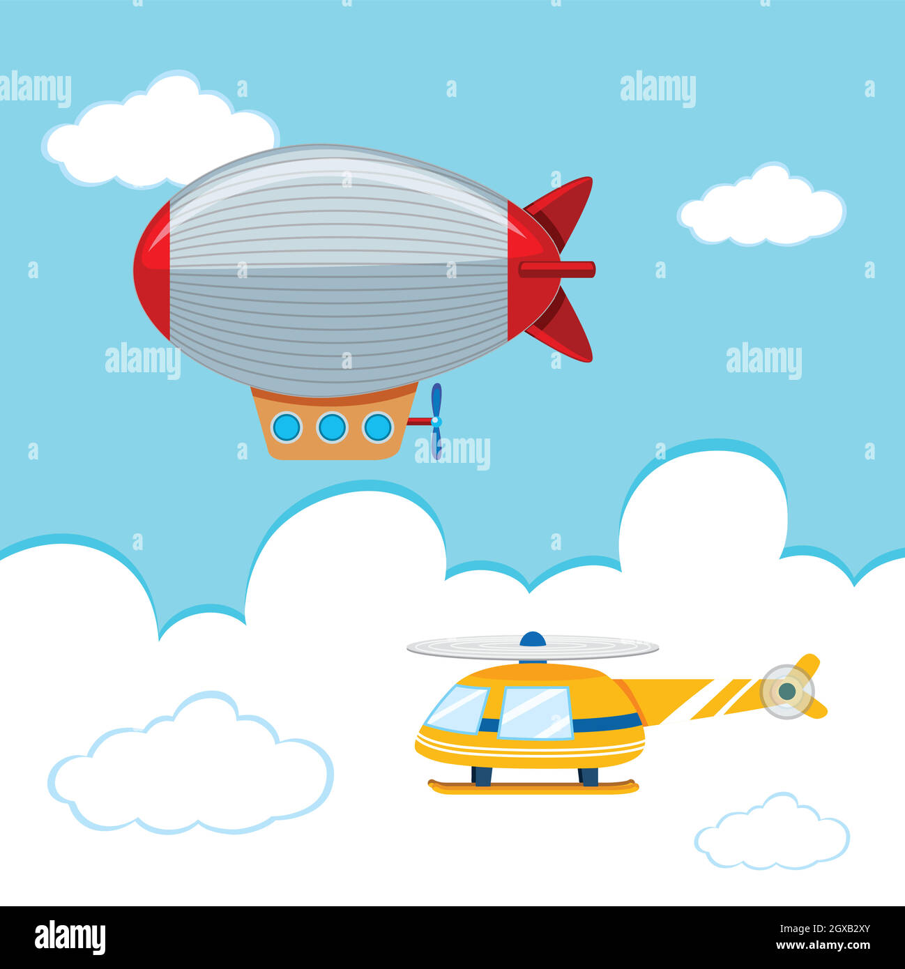 Blimp illustration hi-res stock photography and images - Alamy