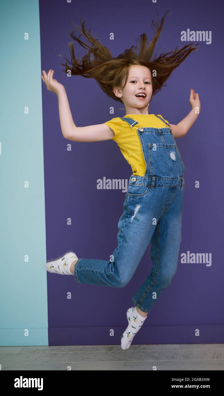Cute little girl dancing ballet at home Stock Photo - Alamy