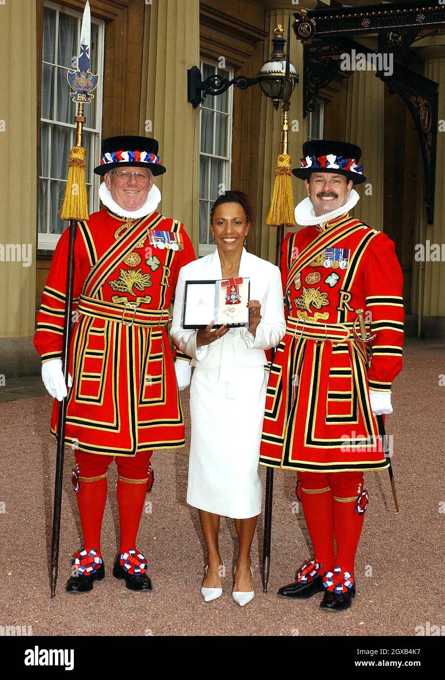 Double Olympic gold medallist Dame Kelly Holmes at Buckingham Palace ...