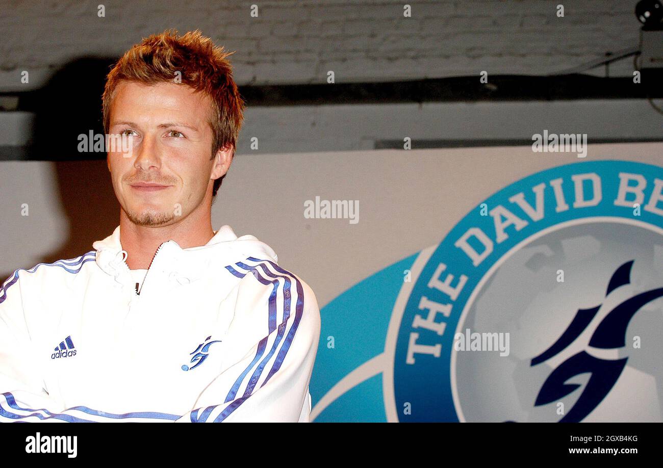 David Beckham at the launch of `The David Beckham Academy', Trinity ...