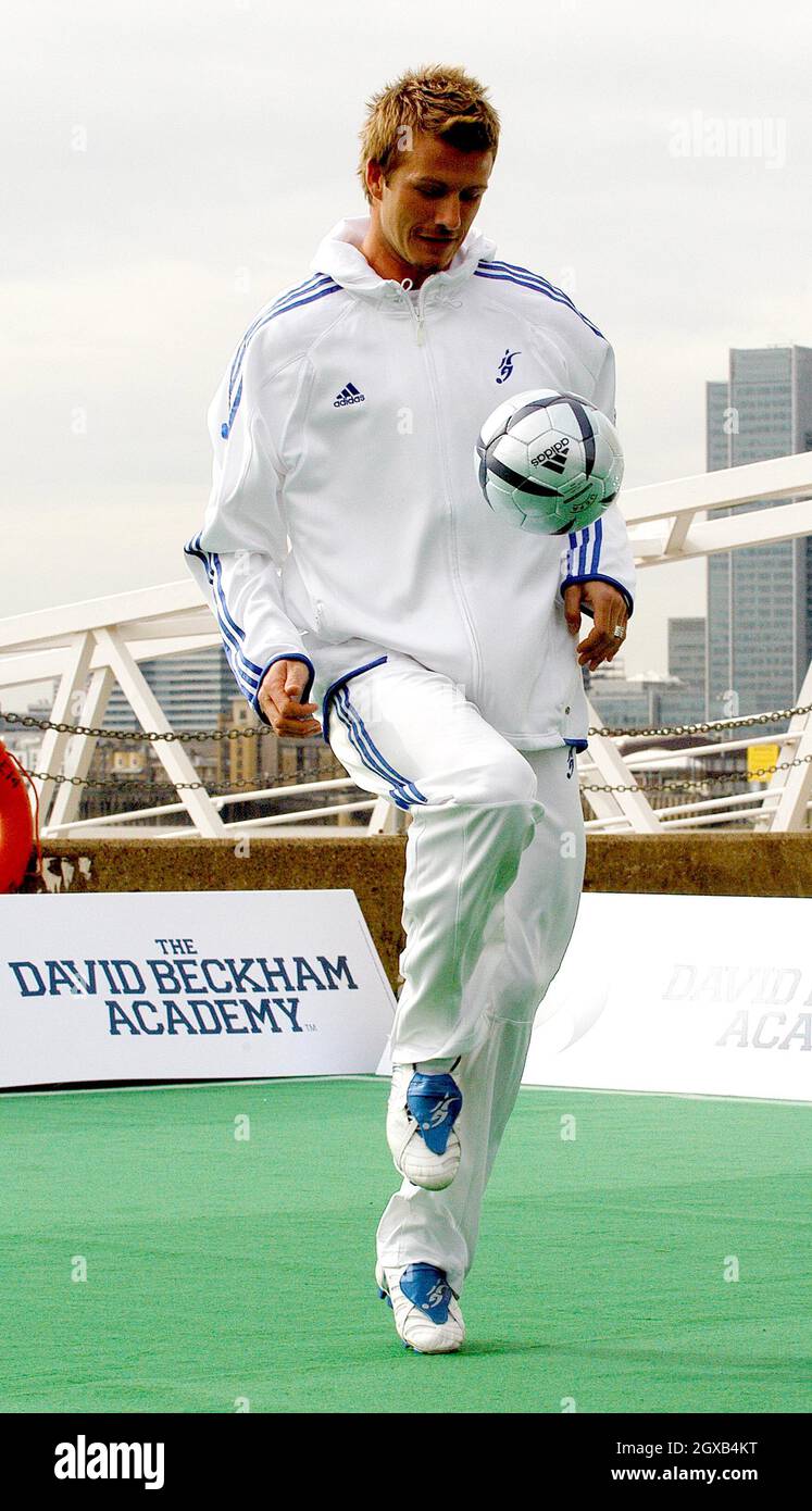 David Beckham at the launch of `The David Beckham Academy', Trinity ...