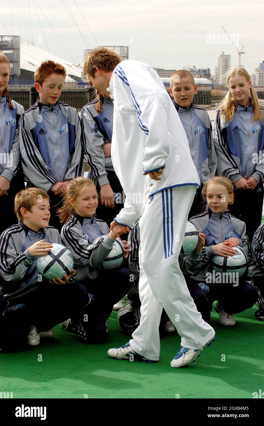David Beckham at the launch of `The David Beckham Academy', Trinity ...