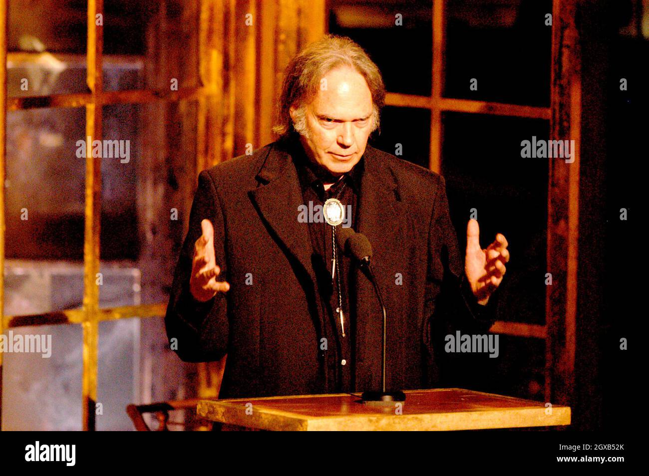 Neil Young attending the 20th Annual Rock And Roll Hall Of Fame ...