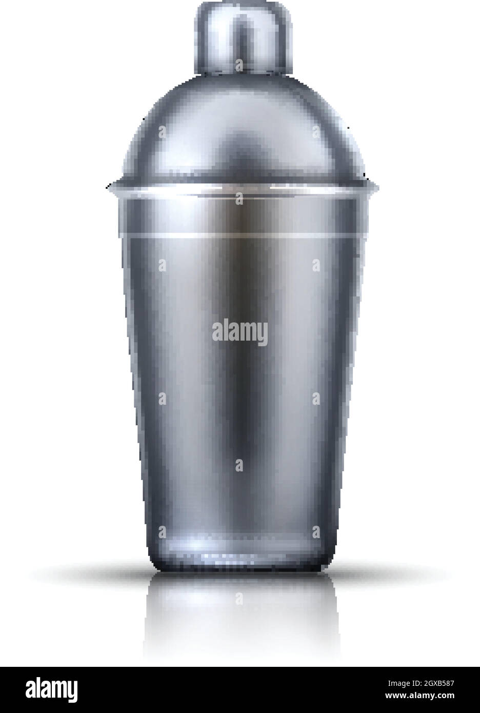 Cocktail Shaker Metal Material Barmen Tool Vector Stock Vector Image ...