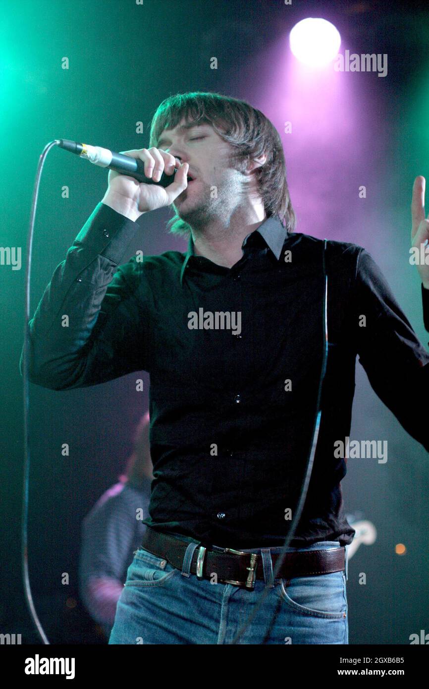 Tom Meighan of Kasabian performs at the Commodore Ballroom in Vancouver ...