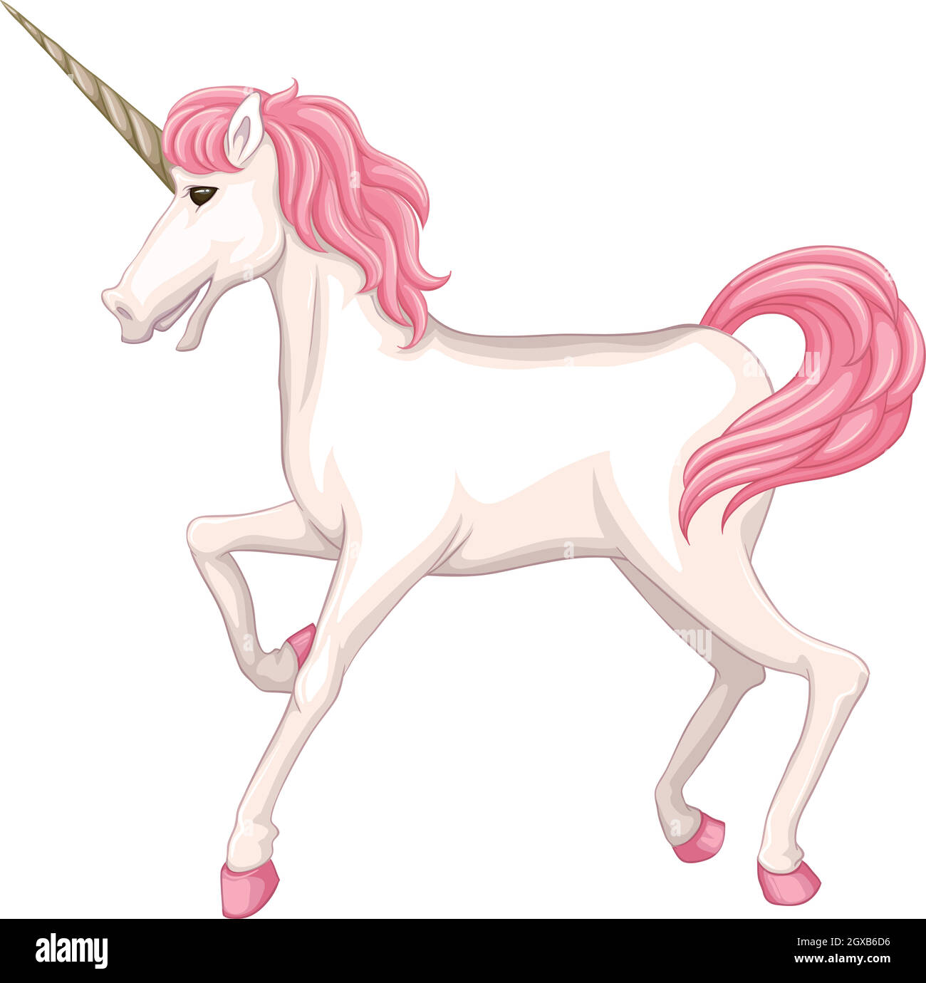 Unicorn with pink tail Stock Vector Image & Art - Alamy