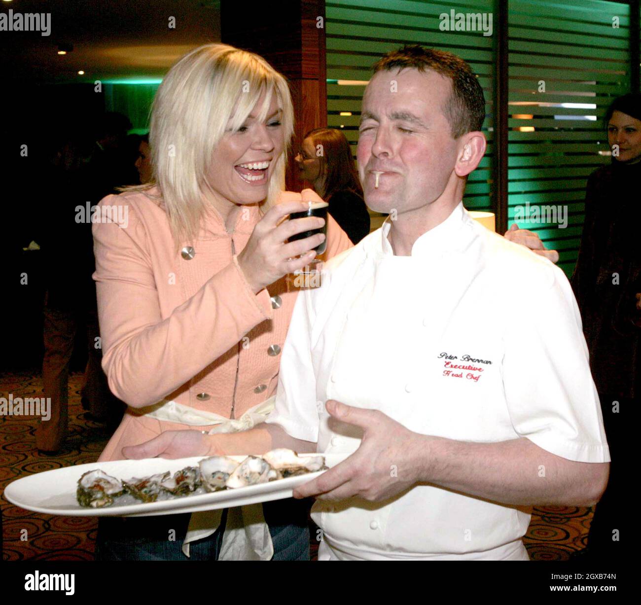 Kate Thorton gives a shot of Guinness to the Head Chef at the new ...