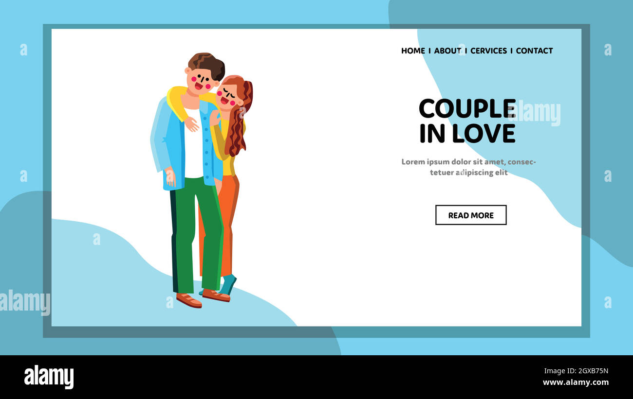 Couple In Love Young Family Relationship Vector Stock Vector Image ...