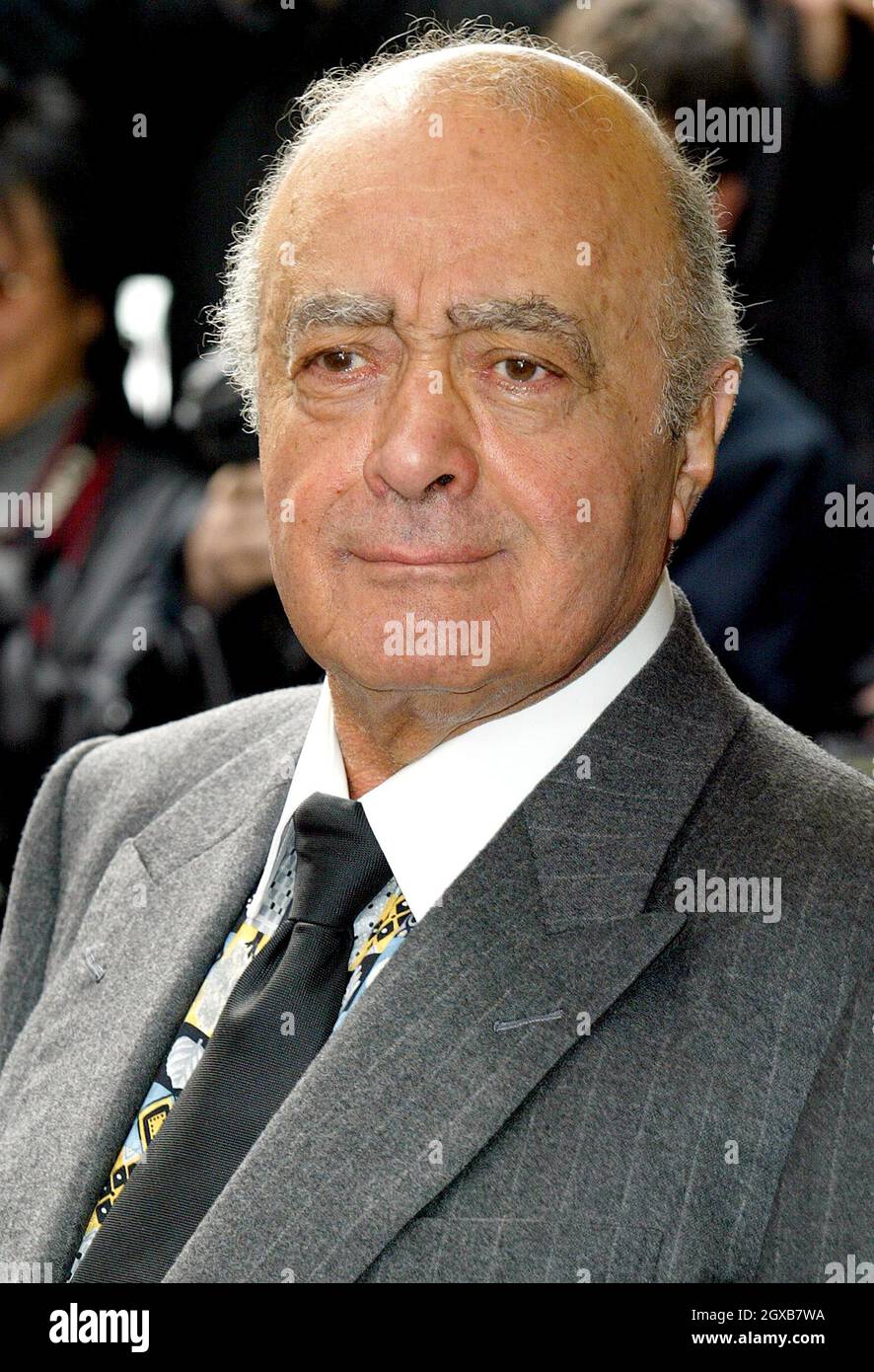 Mohammed Al Fayed at Harrods in London where Liz Hurley is launching ...