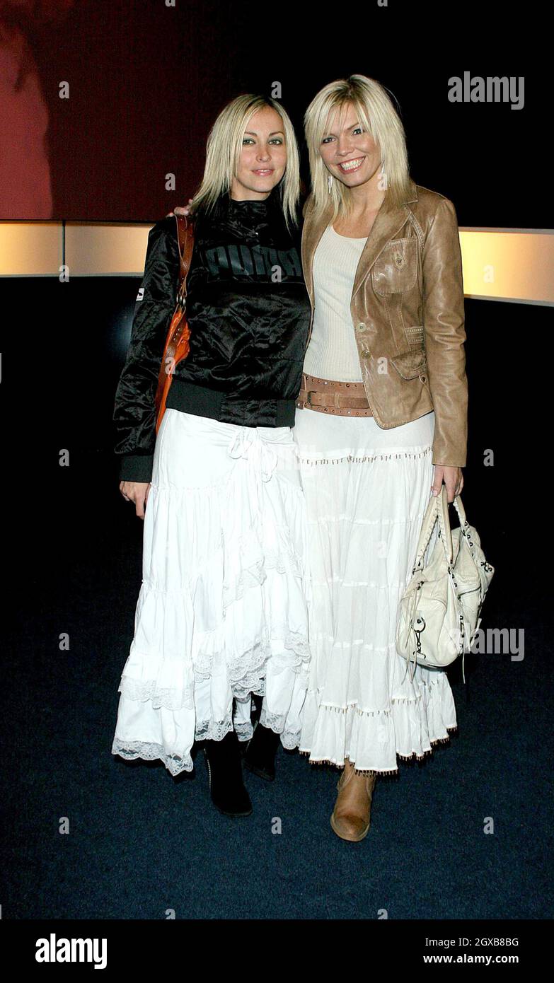 Natalie Appleton with Kate Thornton arriving at Hell's Kitchen being ...