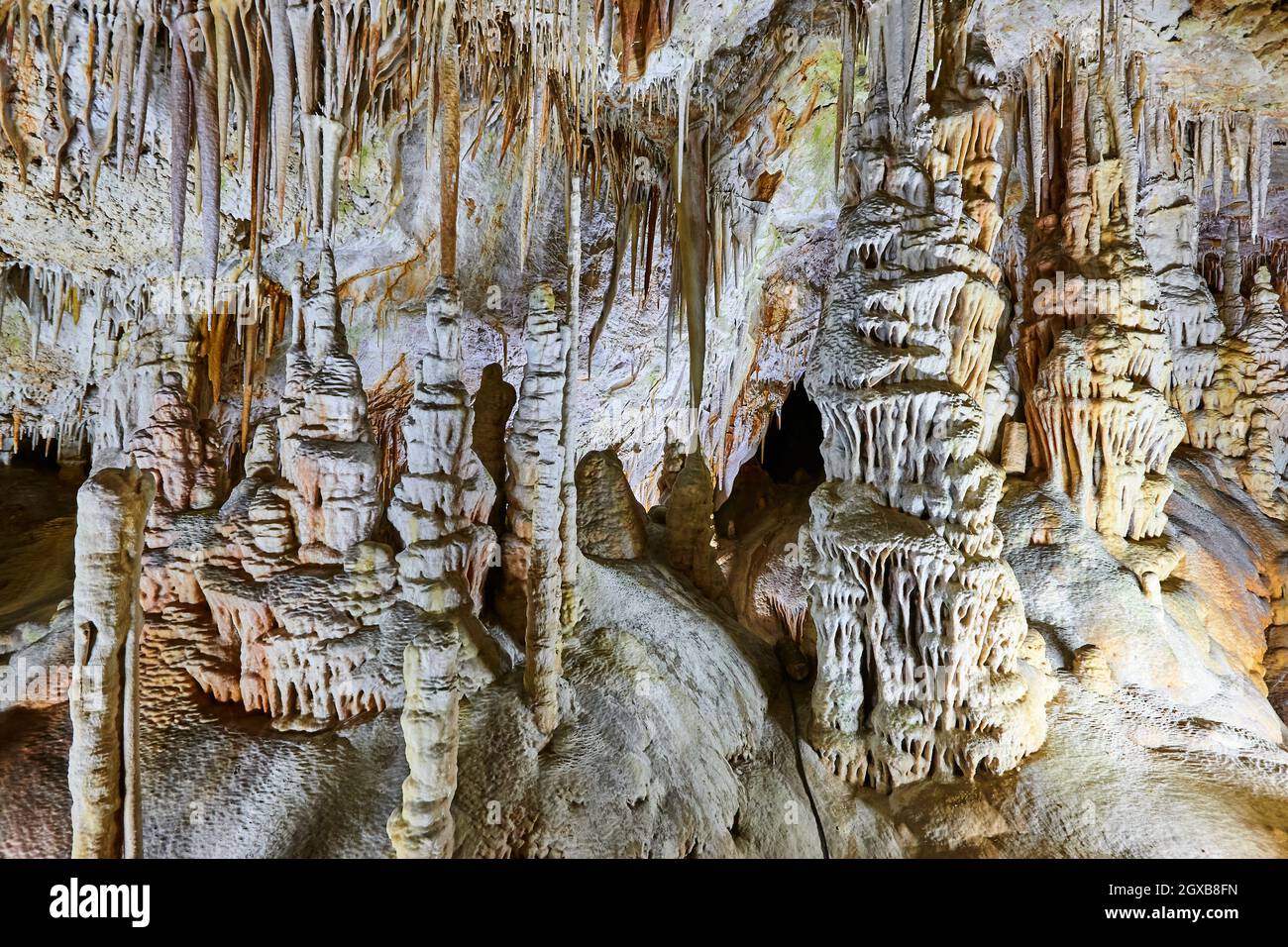 Campanet caves in Mallorca. Geological and mineral. Balearic islands ...
