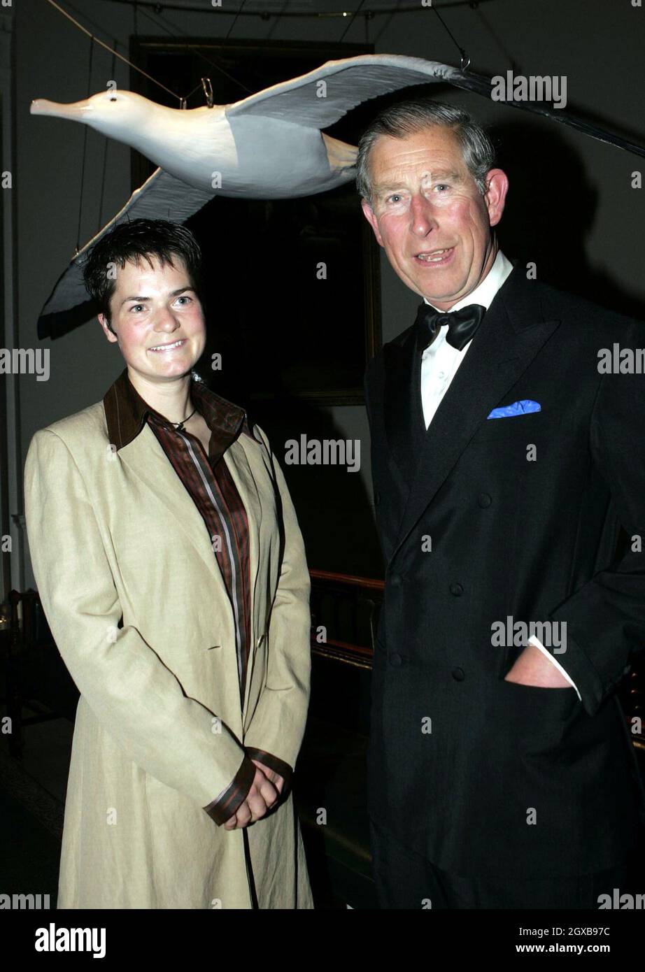Prince Charles with Dame Ellen MacArthur at an RSPB Dinner in support ...